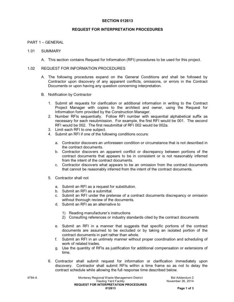 The Ultimate Guide To The Construction RFI - Construction Tutorials ...