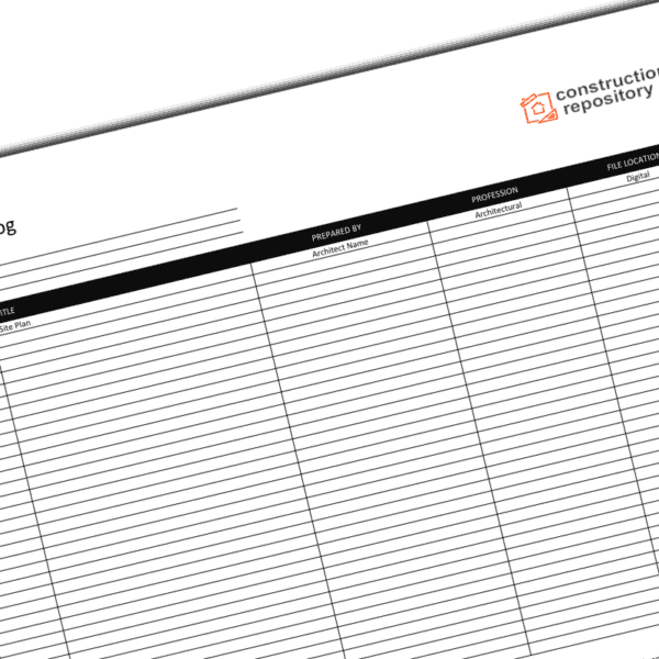 Submittal Cover Sheet - Construction Files