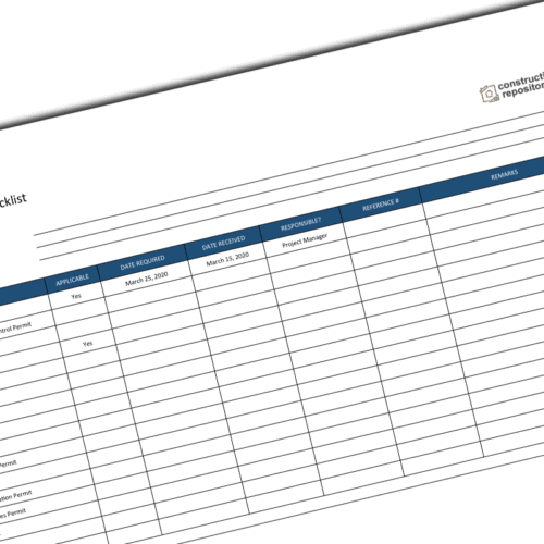 Construction Permit Tracking Log - Construction Files