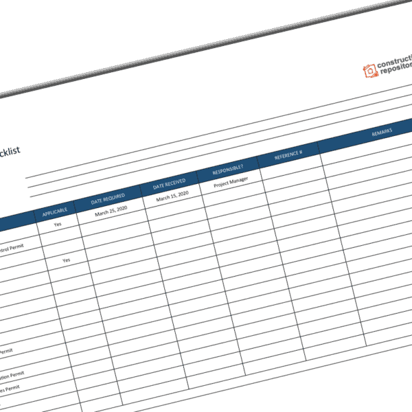 Construction Permit Tracking Log - Construction Files