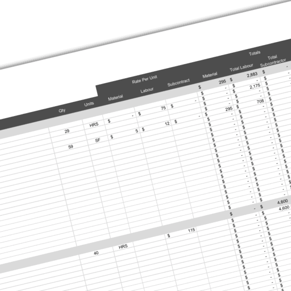 Request For Information Rfi Excel Template Construction Files