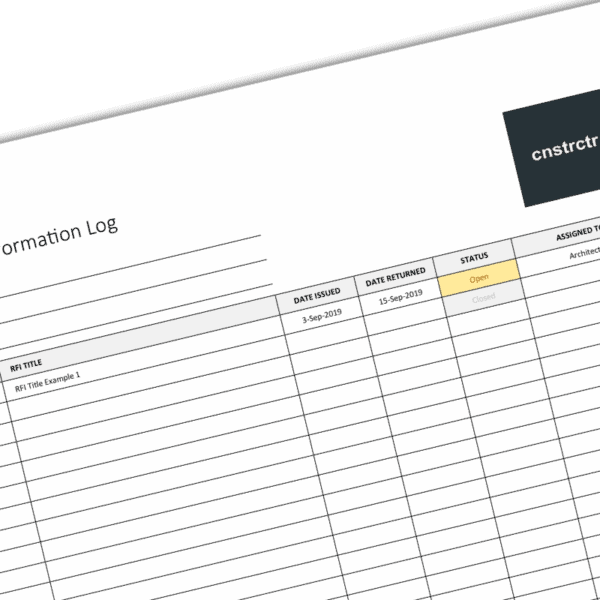 Site Instruction Template - Construction Files