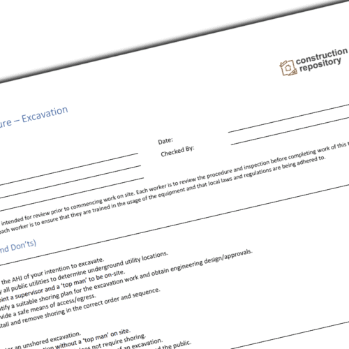 Site Instruction Form (Site Direction) - Construction Files