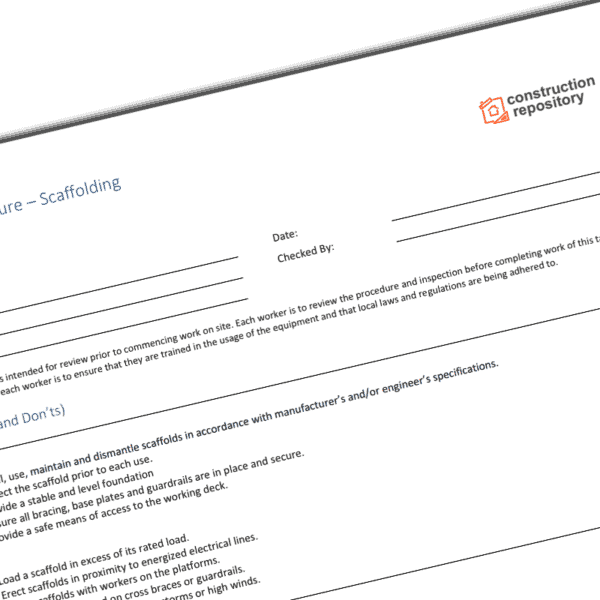 Site Instruction Form (Site Direction) - Construction Files