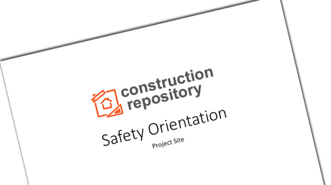 Construction Safety Orientation Presentation Template - Construction Files
