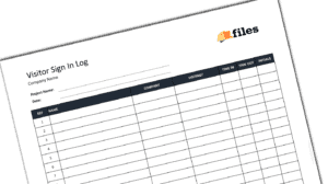 Visitor Sign In Log Template - Construction Files