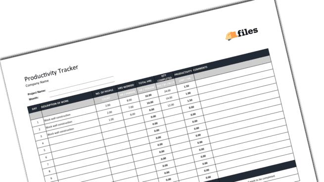 Construction Productivity Tracker - Construction Files