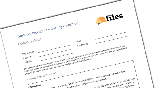 Toolbox Talk - Hearing Protection - Construction Files