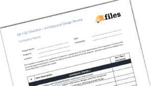 Architectural Design Quality Checklist - Construction Files