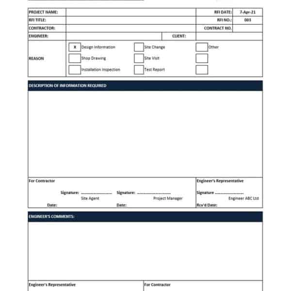 Submittal Cover Sheet - Construction Files
