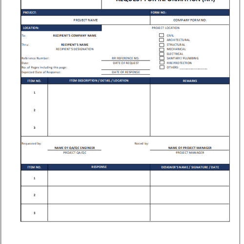 Construction Project Contact List - Construction Files
