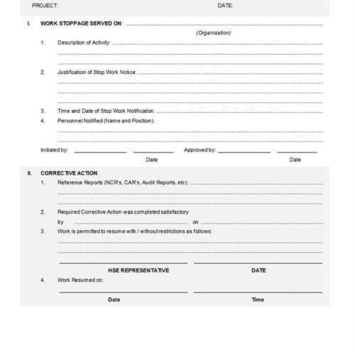 Safety Stop Work Order - Construction Files