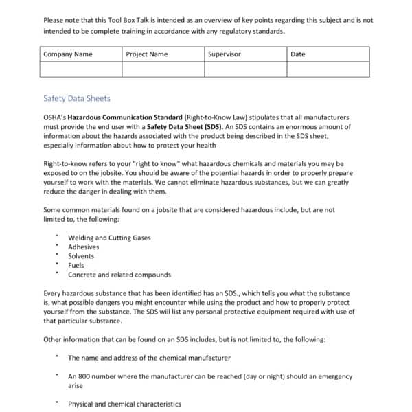 Health And Safety - Lessons Learned Bulletin - Construction Files