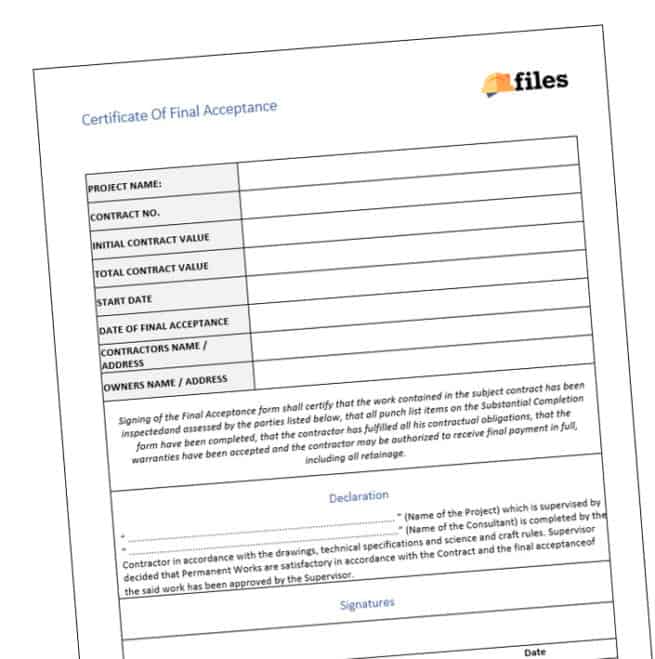 Site Instruction Template - Construction Files