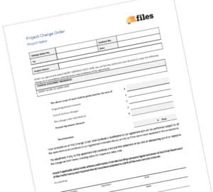 Project Change Order - Construction Files
