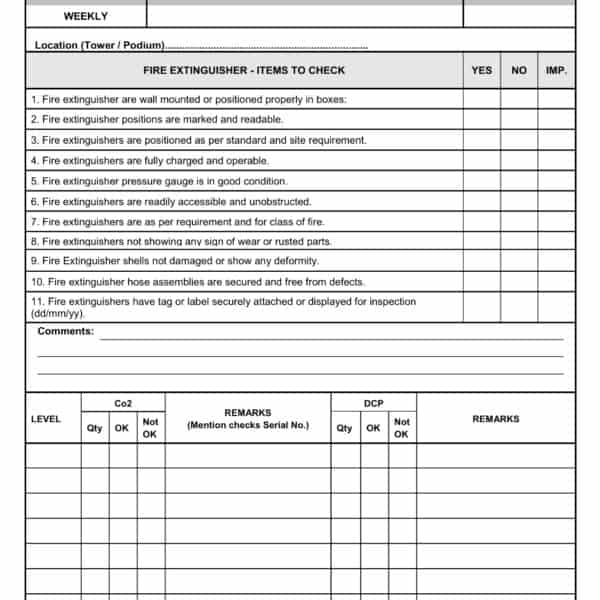 Telehandler Daily Inspection Checklist - Construction Files