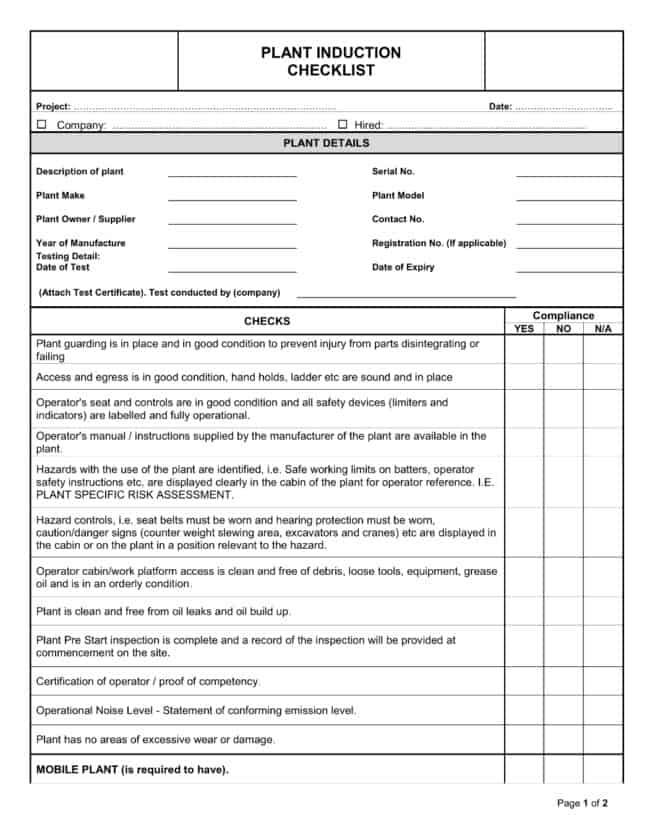 Mobile Batch Plant Construction Checklist - Construction Files