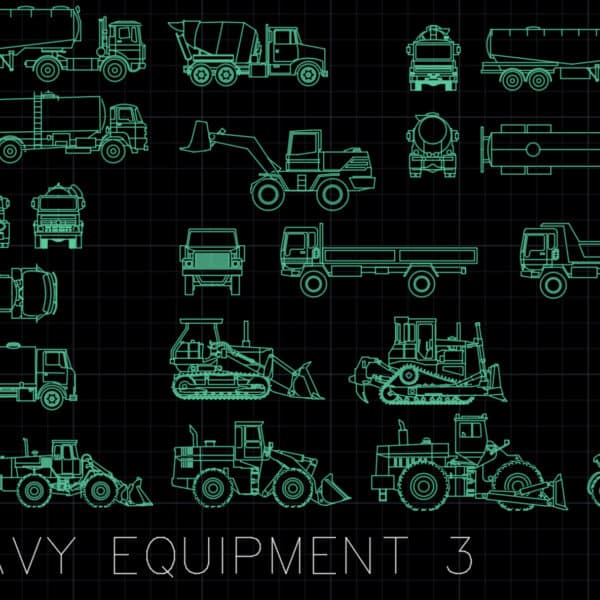 Heavy Equipment 3 - AutoCAD Blocks - Construction Files