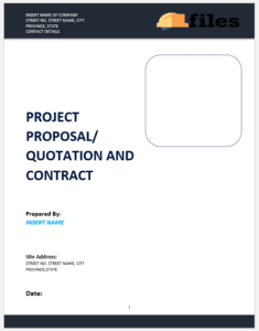 Quotation Proposal Template -With Plan And Draft Contract ...