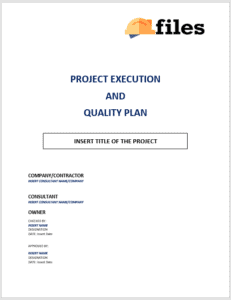 Construction Projects Execution And Quality Plan - Construction Files