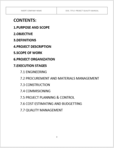 Construction Projects Execution And Quality Plan - Construction Files