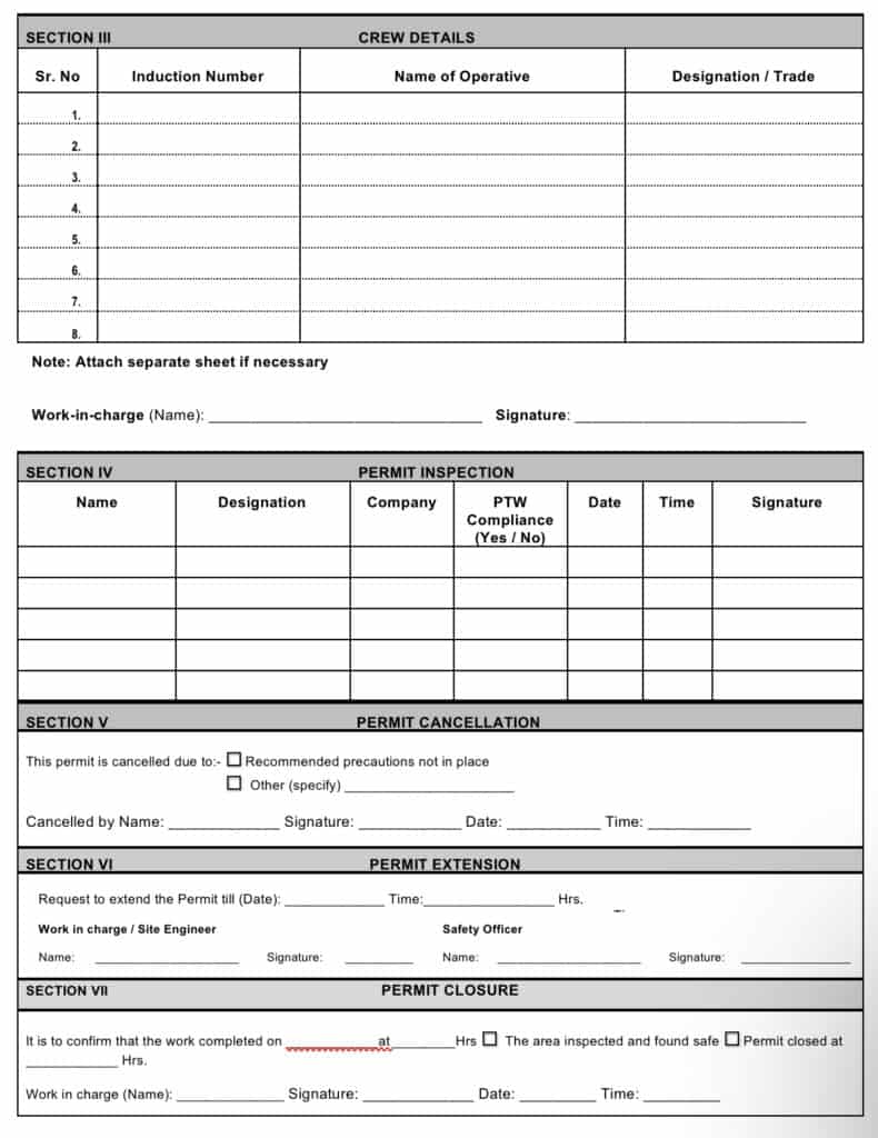 Work Permit - Hoisting - Construction Files