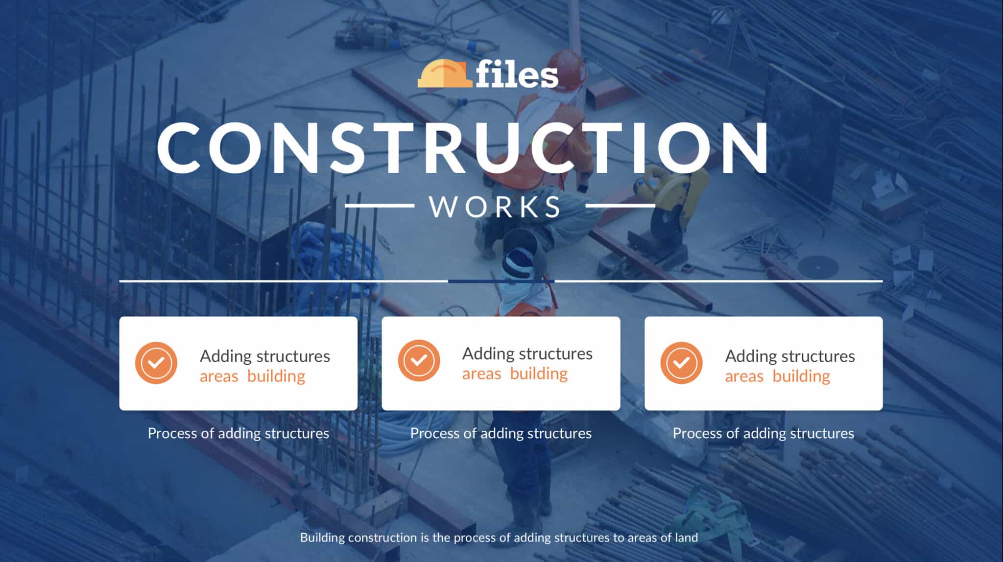 Construction Presentation Template - Blue - Construction Files
