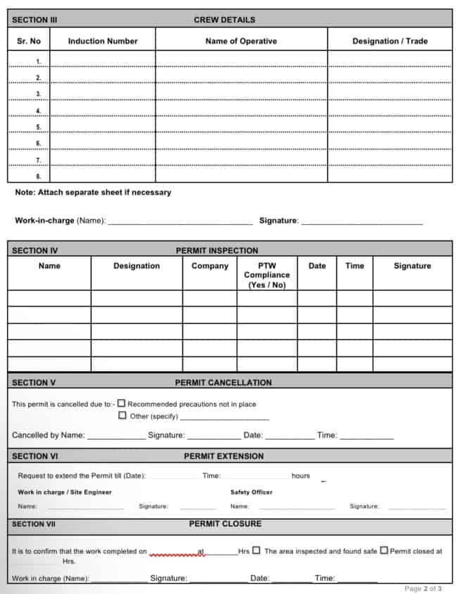 Work Permit - Man Basket With Crane - Construction Files