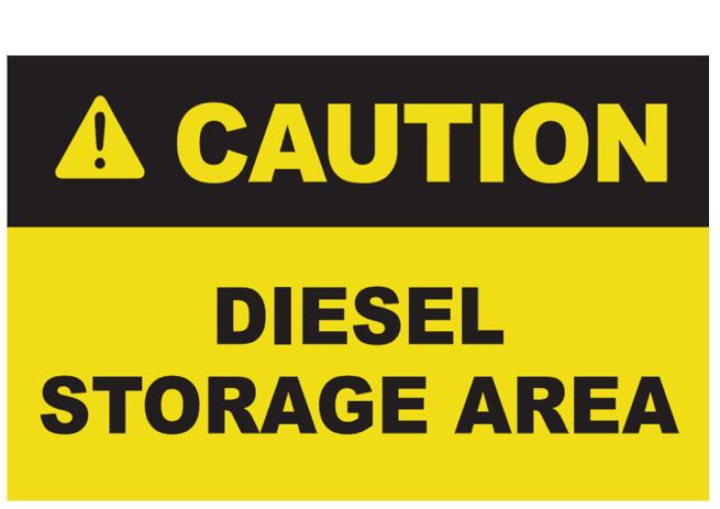Warning Diesel Storage - Construction Sign Template - Construction Files