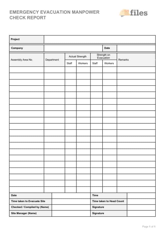 Emergency Evacuation - Manpower Count - Construction Files