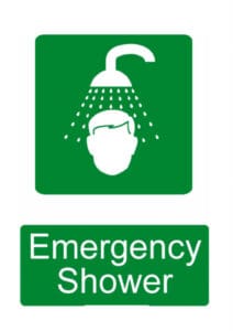 Emergency Shower - Construction Sign Template