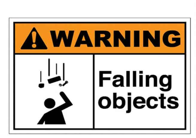 Warning Falling Objects - Construction Sign Template Warning Falling Objects - Construction Sign Template