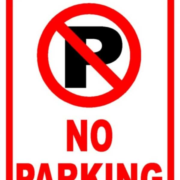 No Parking - Construction Sign Template