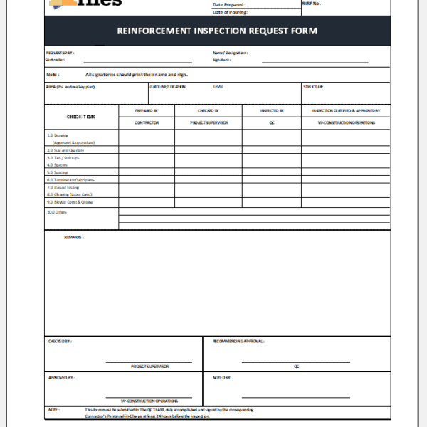 Material Approval Request - Construction Files