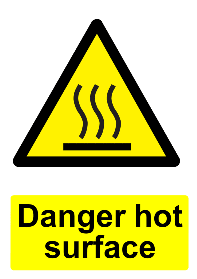 Danger Hot Surface - Construction Sign Template - Construction Files