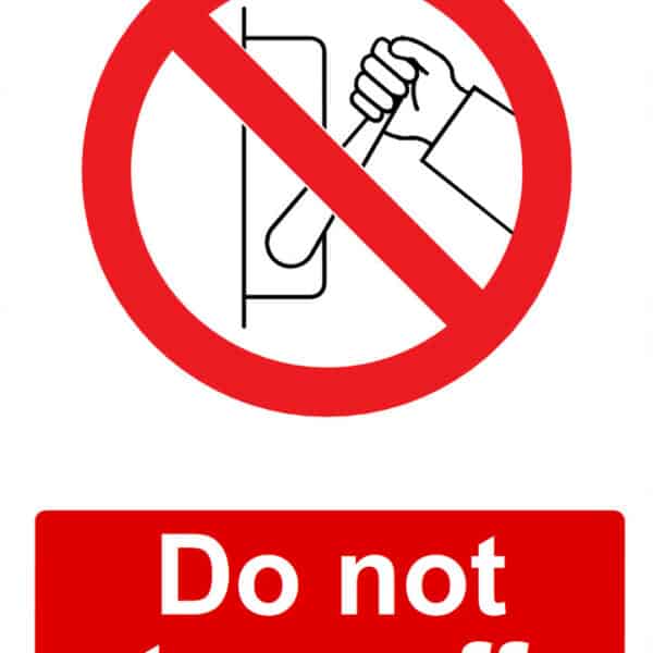 Danger Do Not Turn Off - Construction Sign Template