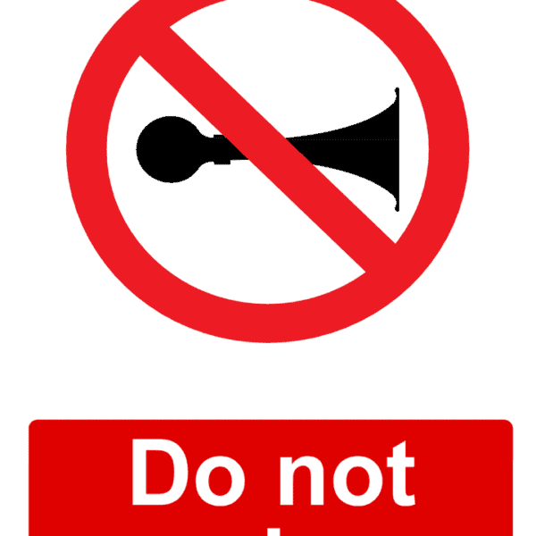 Danger Do Not Honk - Construction Sign Template