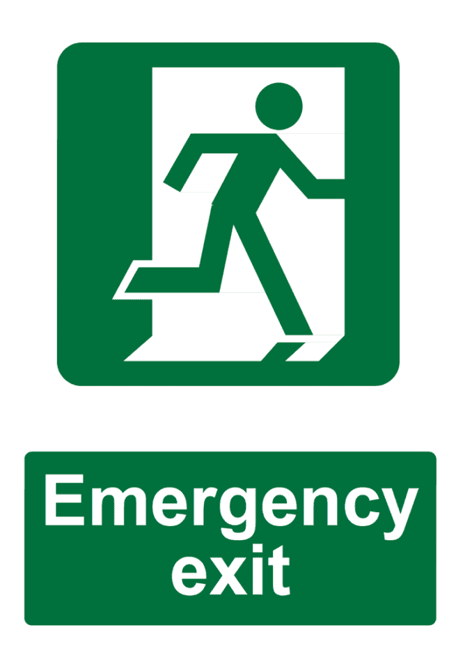 Emergency Exit - Construction Sign Template
