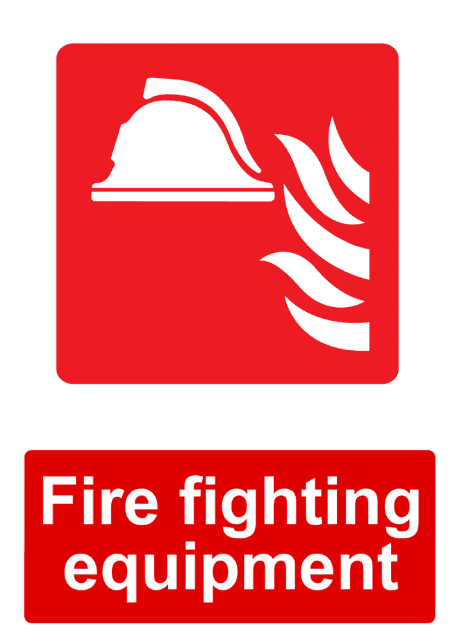 Fire Fighting Equipment - Construction Sign Template