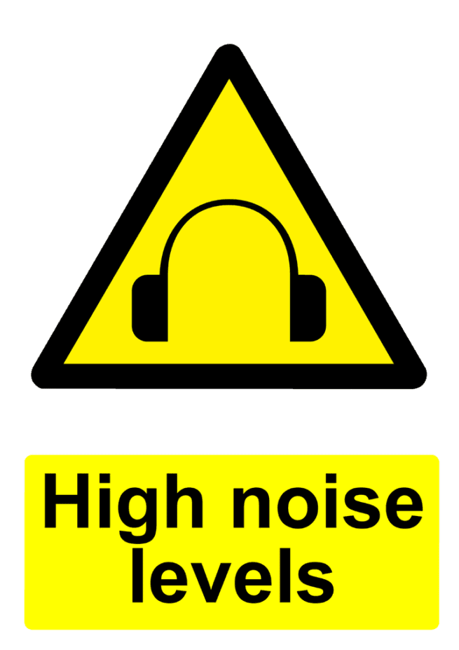 Caution High Noise Levels - Construction Sign Template