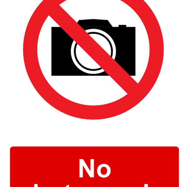 No Photography - Construction Sign Template