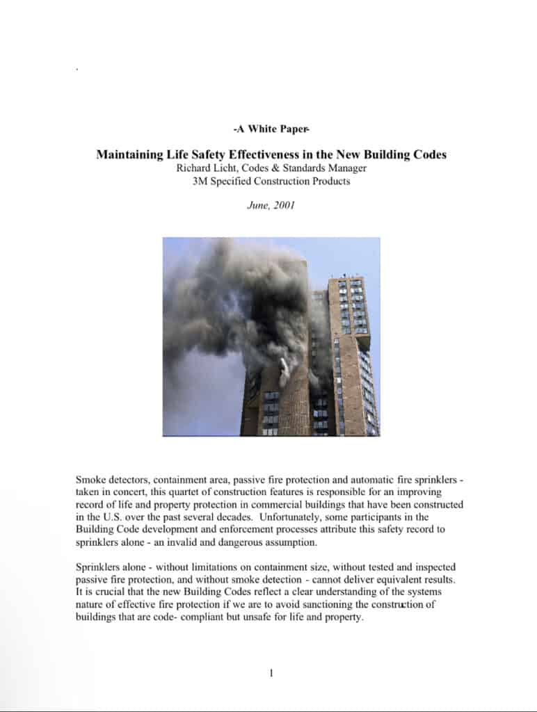 Maintaining Life Safety Effectiveness In New Building Codes ...