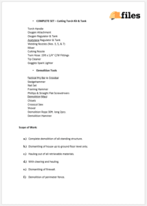 Demolition Contracts - Construction Files