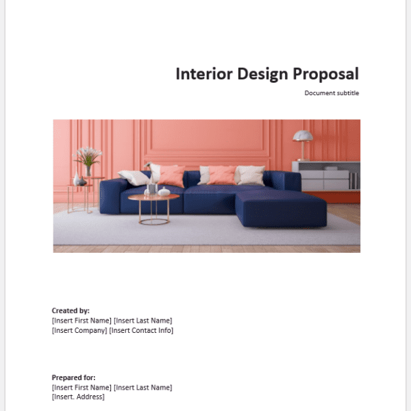 Interior Design Proposal - Construction Files