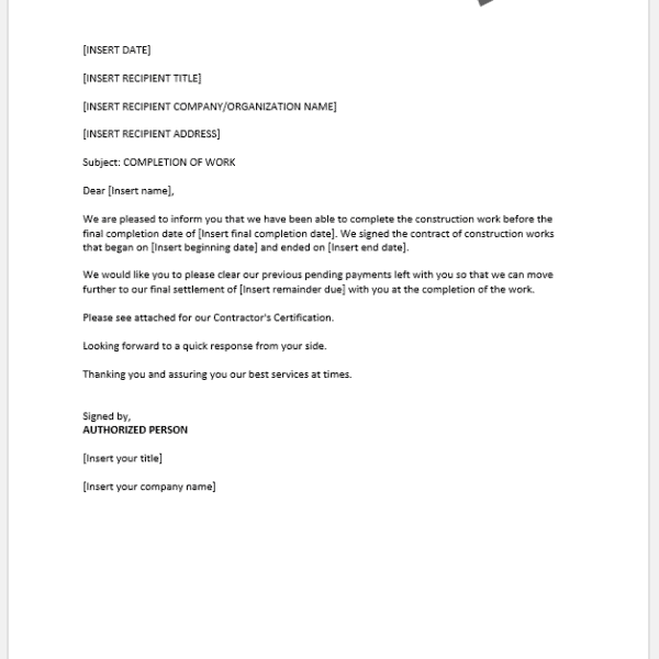 Request For Clarification - Construction Files