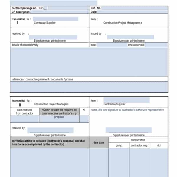 Inspection Request Form - Construction Files
