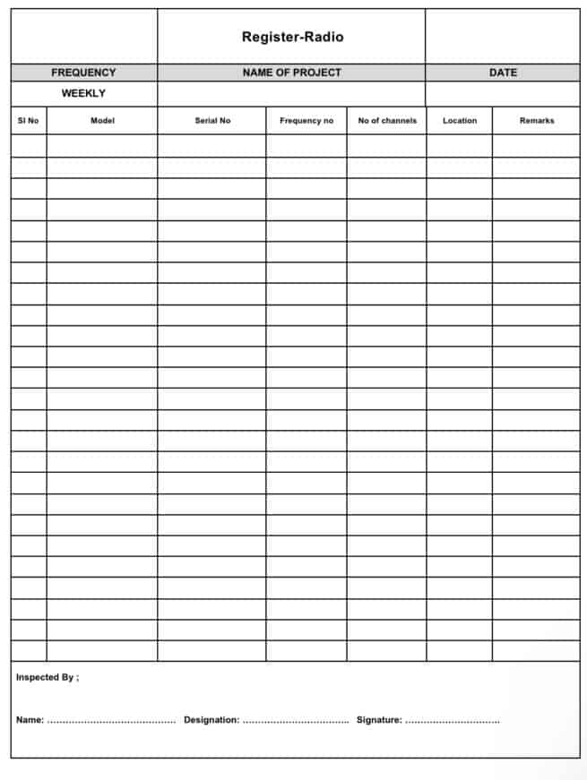 Radio Tracking Log - Construction Files