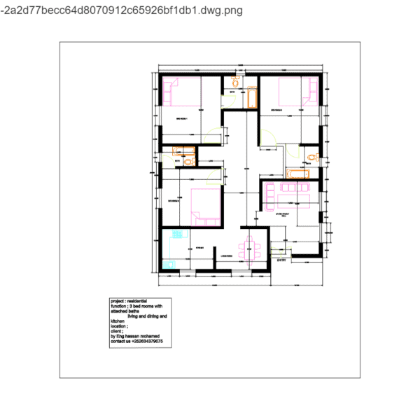 Single Story Residential House Plan - Construction Files