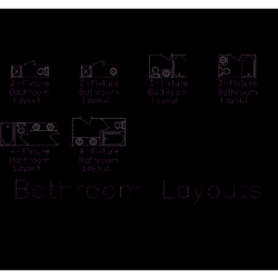 Washroom Layouts - Autocad Blocks - Construction Files