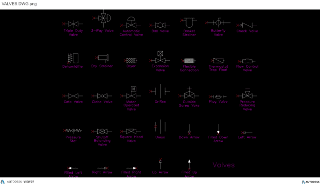 Plumbing Valves - Autocad Blocks - Construction Files
